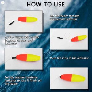 Yonihawk Foam Cigar Peg Floats,Fishing Corks Slip Bobbers Santee Float for Catfish Crappie