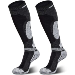 merino wool ski socks for mens womens knee high thermal snowboarding socks for cold weather