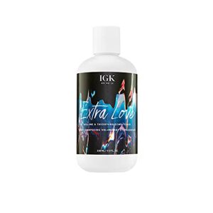 igk extra love volume & thickening conditioner | lightweight + supports scalp + balance oil | vegan + cruelty free | 8 oz