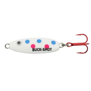 northland fishing tackle buck-shot ice fishing rattle spoon, wonderbread, 3/8 oz, 1/cd