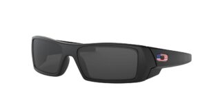 oakley gascan oo9014 sunglasses for men matte black/gray - usa icon (11-192) bundle leash +visiova accessories