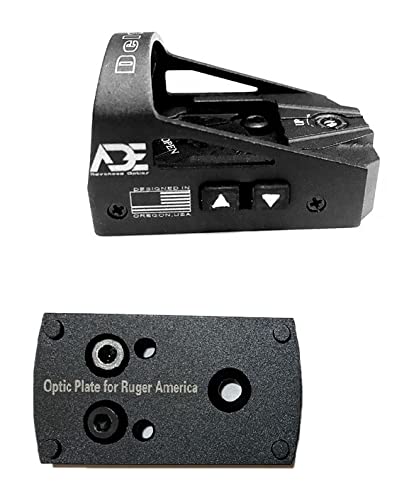 Ade Advanced Optics Delta RD3-012 Red Dot Reflex Sight + Optic Mounting Plate for Ruger American Pistol