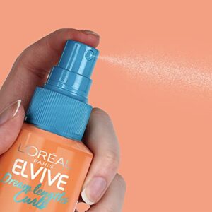 L’Oréal Paris Elvive Dream Lengths Curls Refresh and Reshape leave-in spray, Paraben-Free with Hyaluronic Acid and Castor Oil. Best for wavy hair to coily hair, 4.4 fl oz