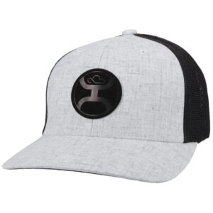 hooey men's hooey cream and cayman logo patch mesh-back ball cap black s m