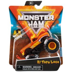 monster jam, official el toro loco monster truck, die-cast vehicle, shear madness series, 1:64 scale