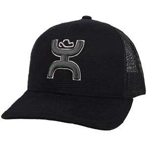 hooey sterling 6-panel adjustable trucker w/logo (black with grey logo)