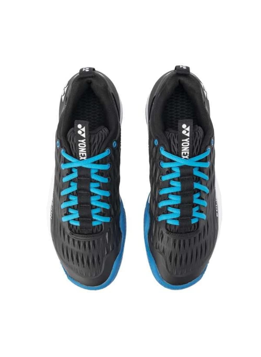 YONEX Men's Power Cushion Eclipsion 3 Tennis Shoes, Black/Blue (US Size 11.5)