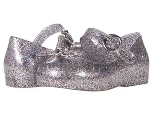 mini melissa sweet love bb (toddler/little kid) - sandals for kids - hook-and-loop closure - cushioned footbed silver glitter 10 toddler m