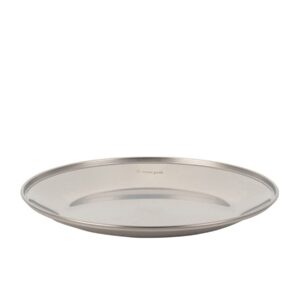 snow peak stainless steel tableware plate l, silver (tw-034k)