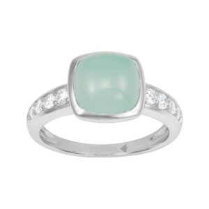 silpada 'double take' chalcedony ring in sterling silver, size 9, size 9