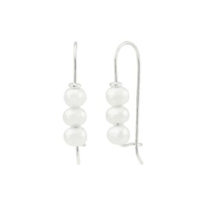 silpada 'dots of joy' freshwater cultured pearl drop earrings in sterling silver