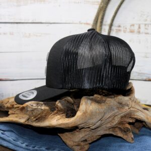 HOOEY Sterling 6-Panel Adjustable Trucker w/Logo (Black with Grey Logo)