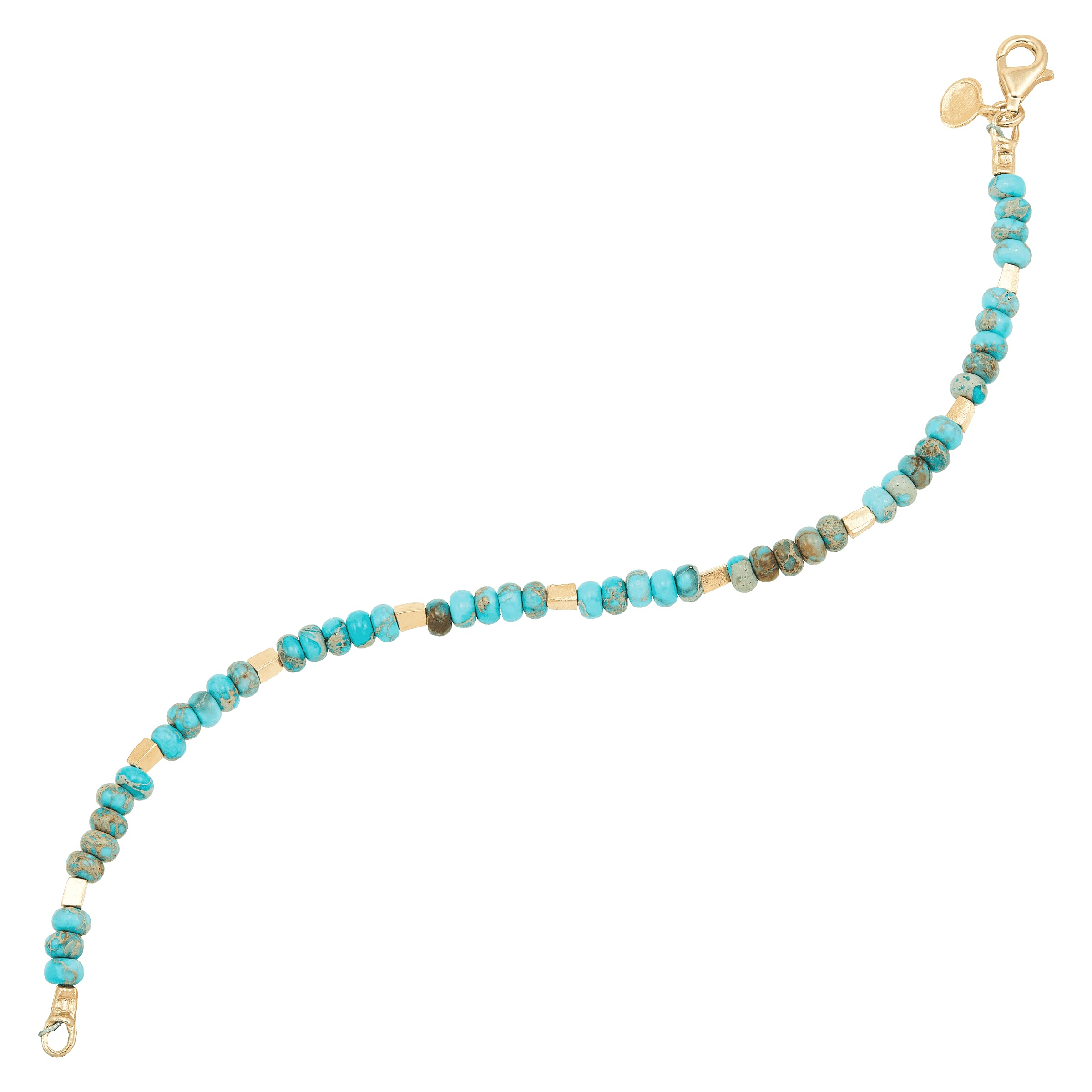 Silpada 'Harmonious Zen' Jasper Bracelet in 14K Yellow Gold-Plated Sterling Silver, 7.5"