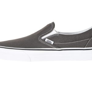 Vans Men's Classic Slip-On Core, Charcoal/White, Size 10.5