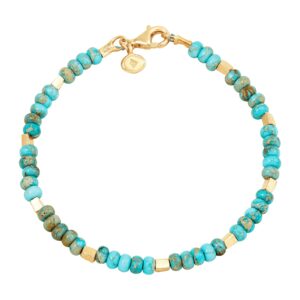 Silpada 'Harmonious Zen' Jasper Bracelet in 14K Yellow Gold-Plated Sterling Silver, 7.5"