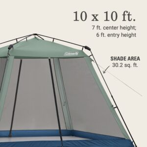 Coleman Skylodge Instant Setup Screened Canopy Tent, 10x10/15x13ft, Portable Screen Shelter for Bug-Free Lounging — Ideal for Picnics, Yards, Beaches, Parks, Camping & More