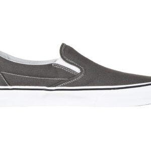 Vans Men's Classic Slip-On Core, Charcoal/White, Size 10.5