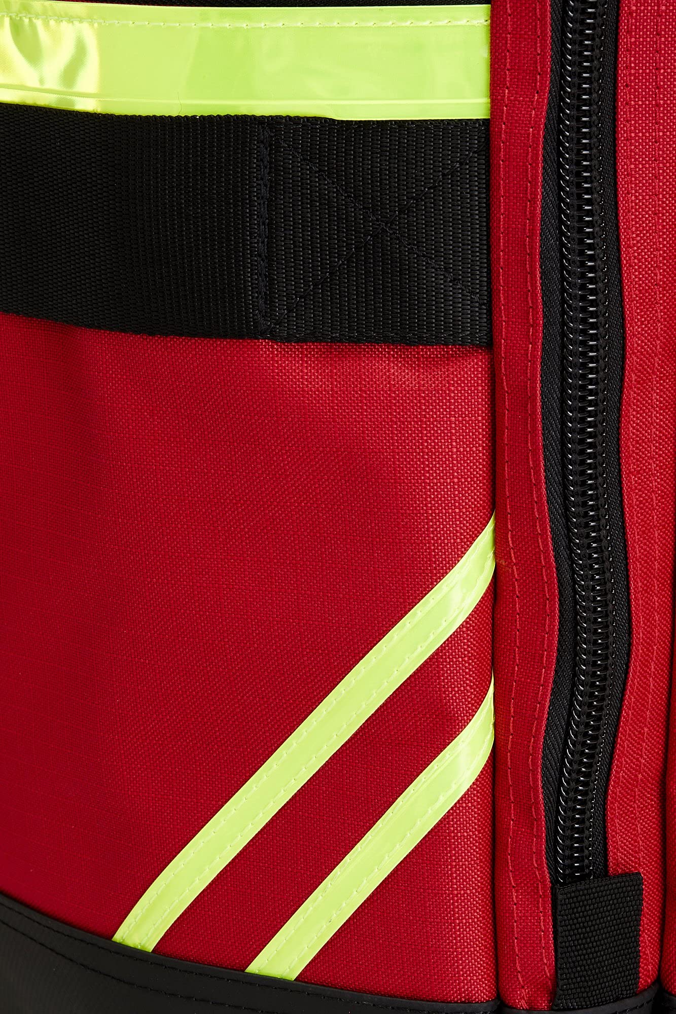 LINE2design Firefighter Gear Bag, Turnout Jumbo Fire Bag with Reflective Trim, Padded Shoulder Strap and Maltese Cross Logo Red Bag