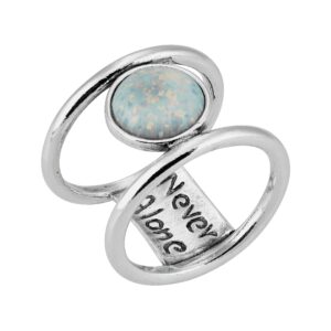 Silpada 'Never Alone' Opal Ring in Sterling Silver, Size 8, Size 8