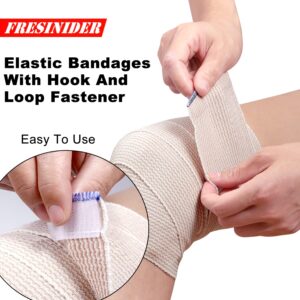 FRESINIDER Premium Elastic Bandage Wrap (7pack) Self Adhesive Cotton Latex Free Compression Bandage Wrap with Touch Closure at Both Ends, Support & First Aid for Sports, Medical, and Injury Recovery