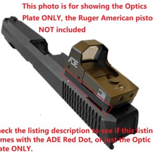 Ade Advanced Optics Delta RD3-012 Red Dot Reflex Sight + Optic Mounting Plate for Ruger American Pistol