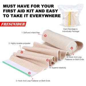 FRESINIDER Premium Elastic Bandage Wrap (7pack) Self Adhesive Cotton Latex Free Compression Bandage Wrap with Touch Closure at Both Ends, Support & First Aid for Sports, Medical, and Injury Recovery