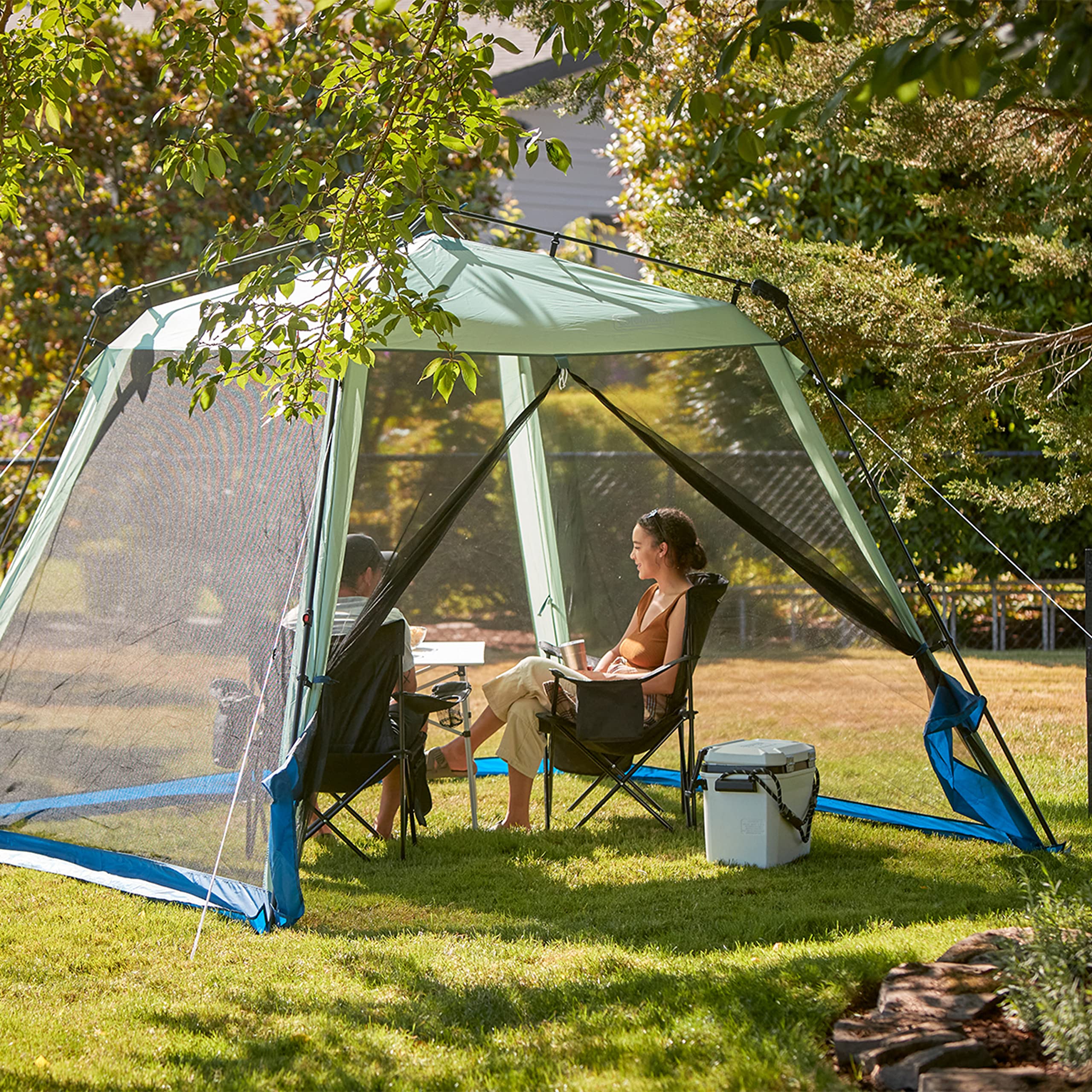 Coleman Skylodge Instant Setup Screened Canopy Tent, 10x10/15x13ft, Portable Screen Shelter for Bug-Free Lounging — Ideal for Picnics, Yards, Beaches, Parks, Camping & More