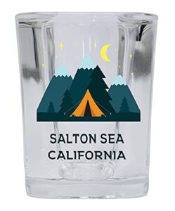 r and r imports salton sea california 2 ounce square base liquor shot glass tent design