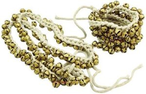 art of creation kathak dancing ghungroo 100+ 100 big dancing bell anklet pair indian classical dancers musical instrument bharatnatayam ghungru (white)