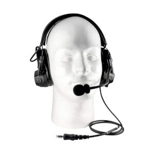 comm gear supply tactical radio headset w/active hearing protection is compatible with peltor, tci, tea