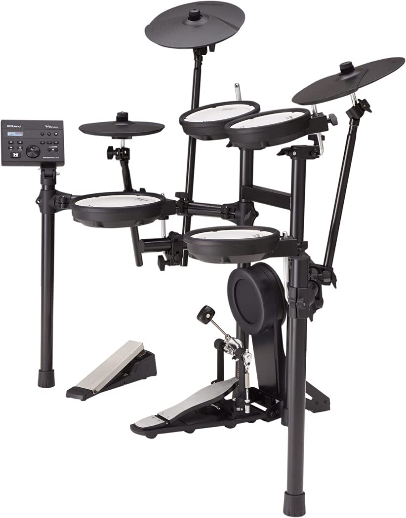 Roland V-Drums TD-07KV Electronic Drum Set Bundle with Drum Throne, Drumstick Bag, 3.5mm Audio Cable, 3 Pairs of Drumsticks, and Austin Bazaar Polishing Cloth