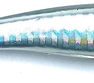 Epoxy Resin Fishing Jig Lure (Silver 2 inch / 0.5 Ounce) - Great for Striped Bass, Tuna and Other Game Fish