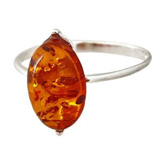 gift shoppe by nina natural baltic elegant cognac amber and sterling silver ring (7)