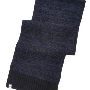 Alfani Mens Knit Reversible Winter Scarf Navy O/S