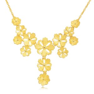 CHOW SANG SANG Cultural Blessings Daily Bliss 999.9 24K Gold Price-by-Weight 16.84g Gold Floral Lucky Flowers Necklace (45 CM) for Women and Wedding Occasion 88236N