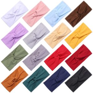 jollybows 16 pcs headbands for women elastic hair bands yoga running hair wrap no slip hair accessories for girls