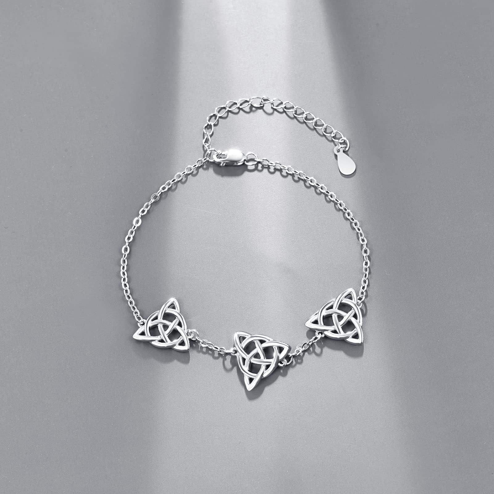 Palpitate Irish Bracelet Trinity Celtic Knot Bracelet 925 Sterling Silver Celtic Bracelets Irish jewelry Gifts for Women