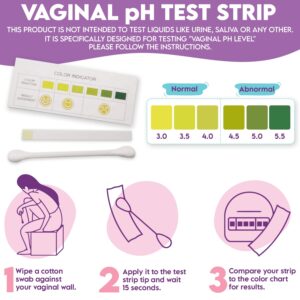 EcoBlossom Vaginal pH Test Strips for Women - Check pH Balance - Monitor Bacterial Vaginosis BV Treatment - Prevent Yeast Infection UTI - Fast Accurate Results, Individual Sealed Pouch (15 Count)