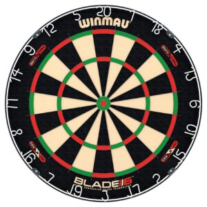 winmau blade 6 dual core professional bristle dartboard