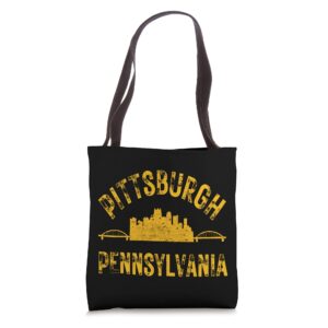 pittsburgh pennsylvania steel city skyline bridges 412 home tote bag