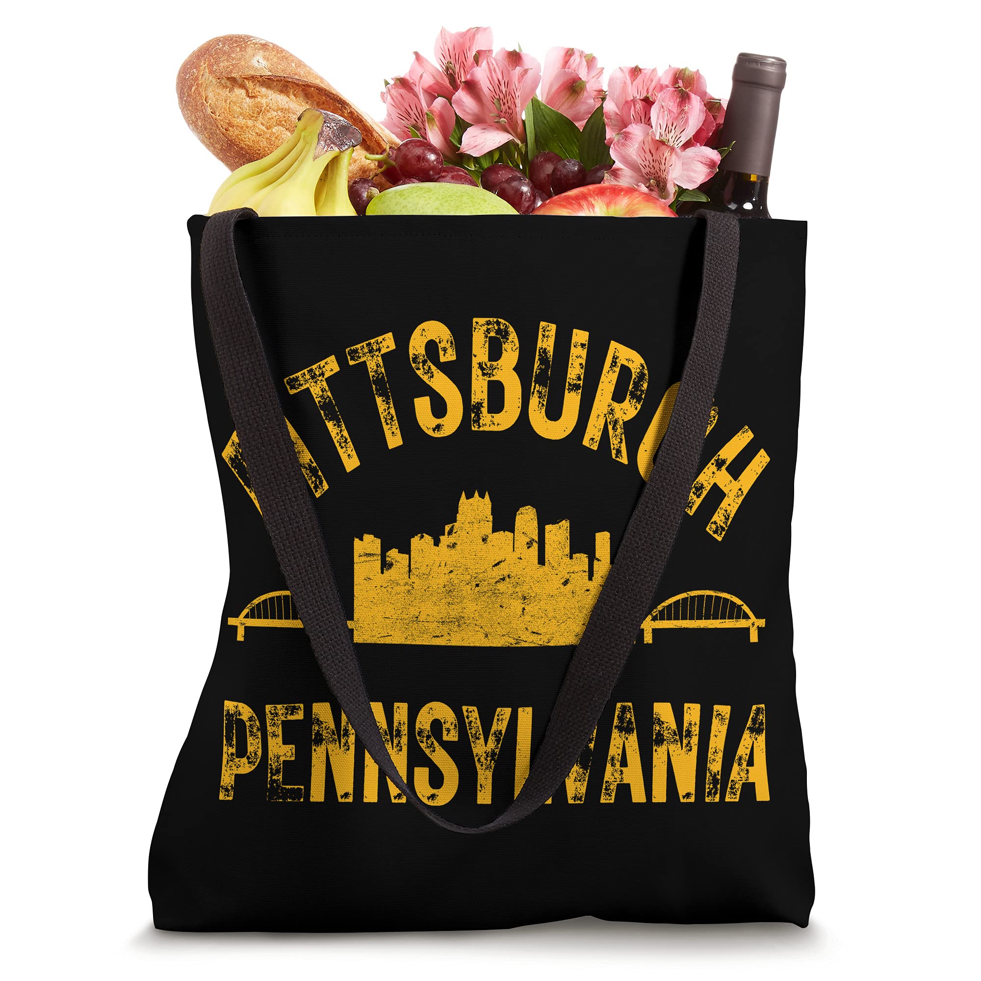 Pittsburgh Pennsylvania Steel City Skyline Bridges 412 Home Tote Bag