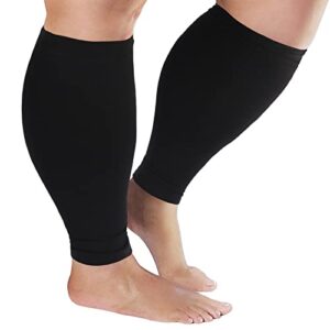 plus size compression sleeves for calves women wide calf compression legs sleeves men 6xl, relieve varicose veins, edema, swelling, soreness, shin splints, for work, travel, sports and daily wear