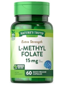 nature's truth l methylfolate 15mg | 60 capsules | non-gmo & gluten free supplement | extra strength