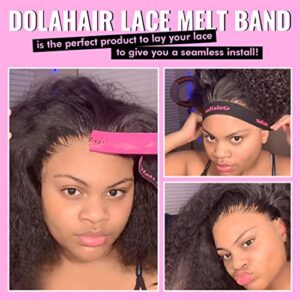 Dolahair Lace Melting Band - Elastic Edge Wrap for Wigs, 4PCS Bands to Lay and Hold Edges in Place