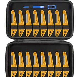 MusicNomad Diamond Coated Nut File Complete Shop Set - 16 pc. w/Storage Case + Cleaning Brush