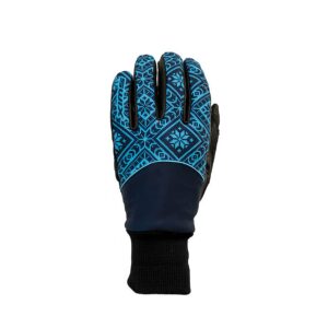 swix women's winter ski snowboard cold weather insulated delda gloves, cyan blue, l