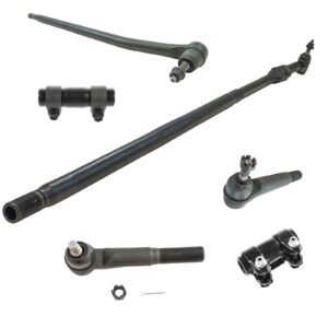 trq front inner outer tie rod end drag link adjusters steering kit set 6pc 4wd compatible with 2006-2008 dodge ram 1500 2003-2010 ram 2500 ram 3500 2011-2013 ram 2500 3500