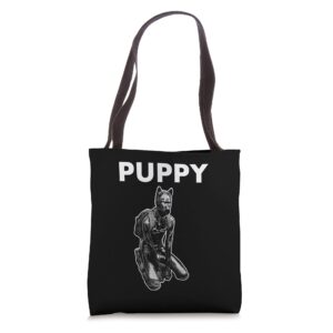 doggy petplay human puppy play design for an human pup tote bag