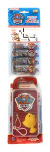 mybrand kid casters paw patrol fishing fun pack - get a fish every time, includes bait, tackle box, casting plug and safety hooks, red