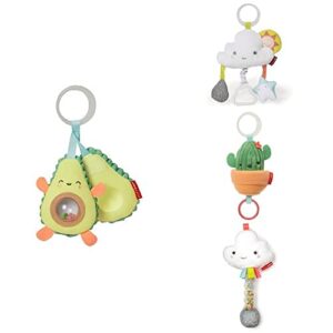 skip hop infant stroller toy collection gift set, silver lining cloud & farmstand